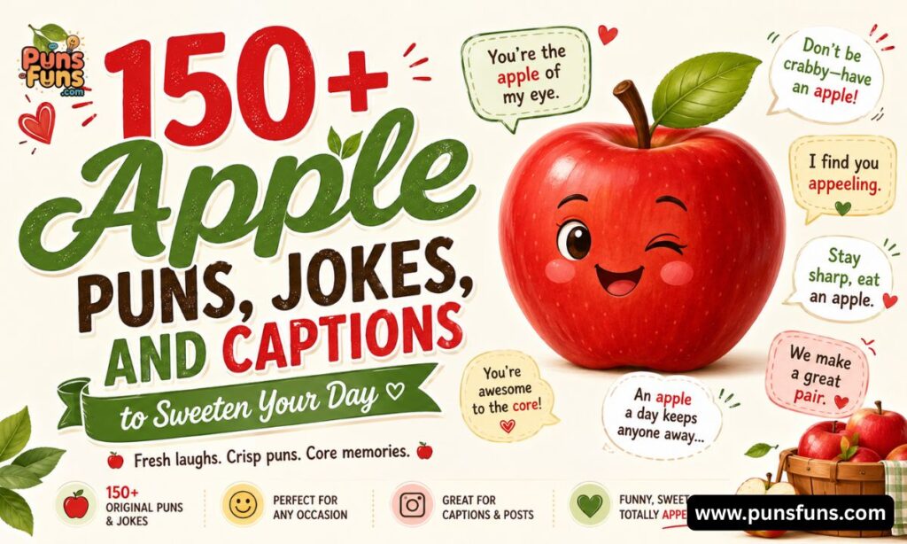 150+ Apple Puns, Jokes, and Captions to Sweeten Your Day